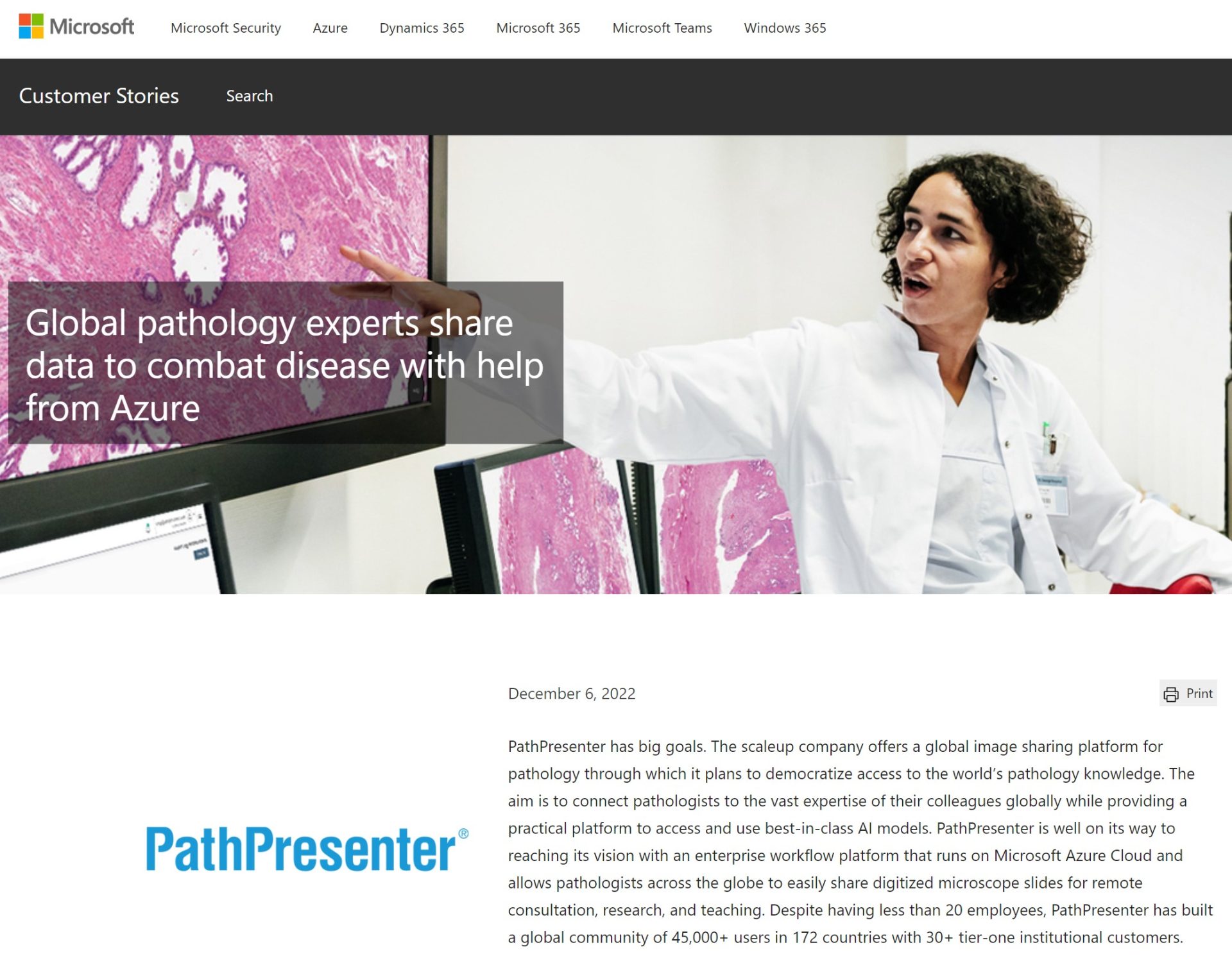 Microsoft Profiles PathPresenter in Customer Success Story | PathPresenter | PathPresenter